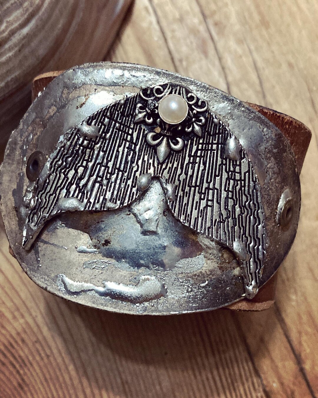 Mermaid Tail Leather Cuff, Mermaid Tail Cuff - Etsy