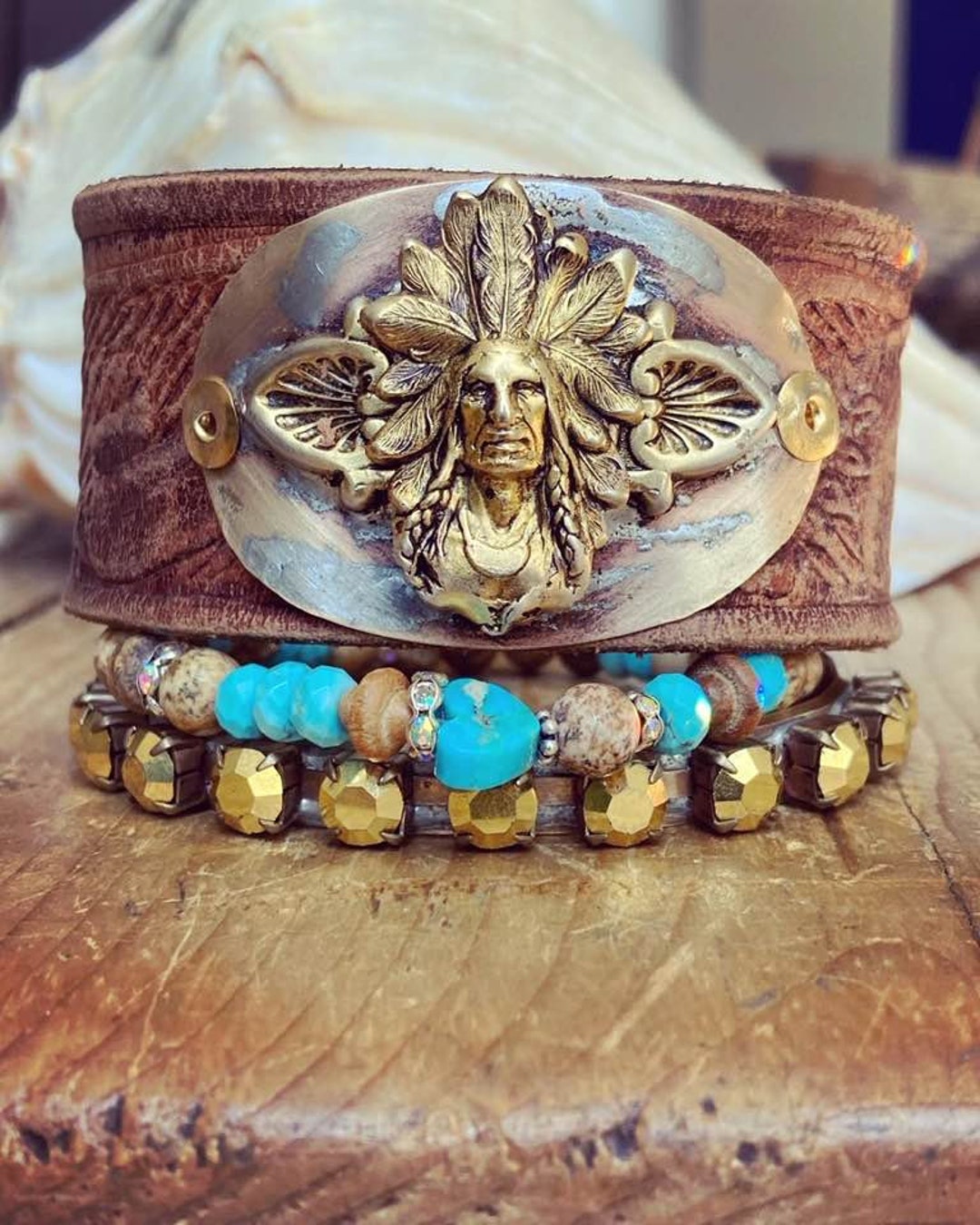 Native American Cuff Indian Chief Cuff Cowgirl Cuff Western - Etsy