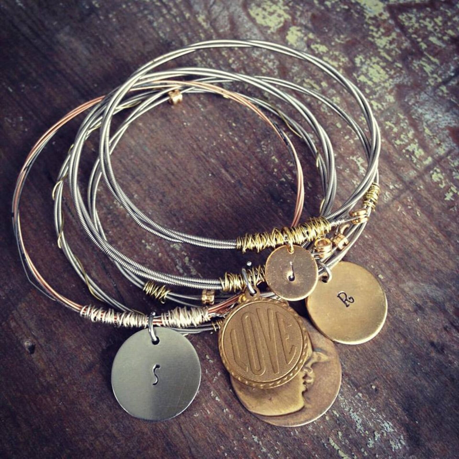 Guitar String Bracelet Guitar String Jewelry Hand Stamped | Etsy