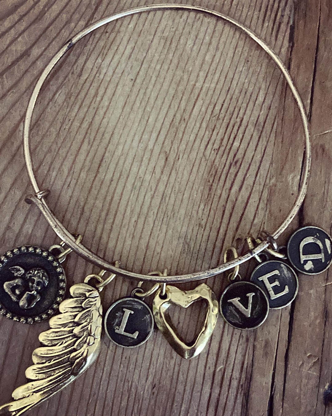 Love Bangle Bracelet, Loved Bangle Bracelet, Guardian Angel Bangle ...