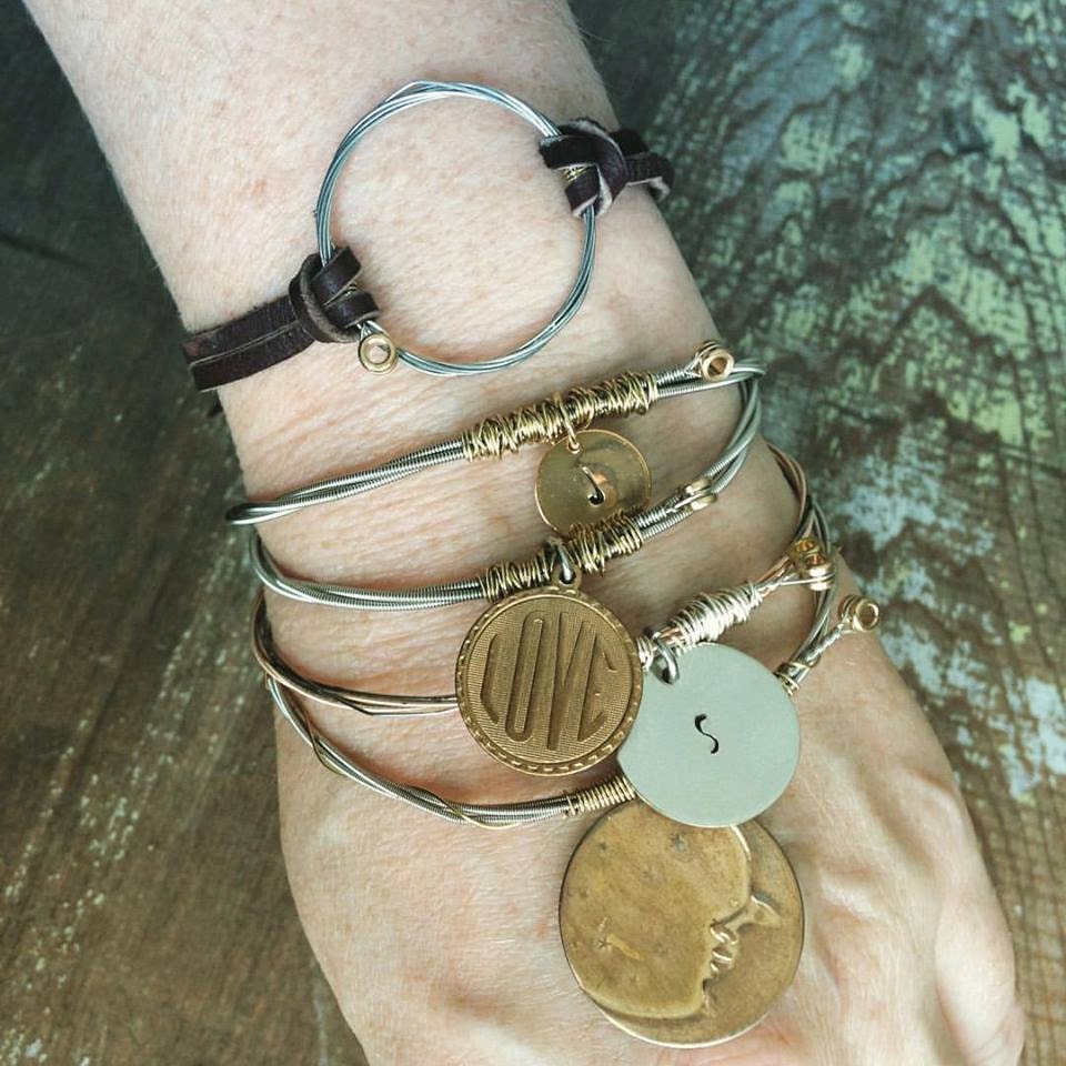 Guitar String Bracelet Guitar String Jewelry Hand Stamped | Etsy