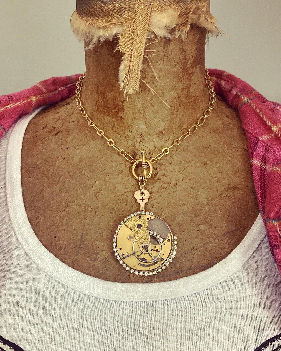 Optical Lens Necklace, Monocle Lens Necklace, Moon Necklace, Steampunk ...