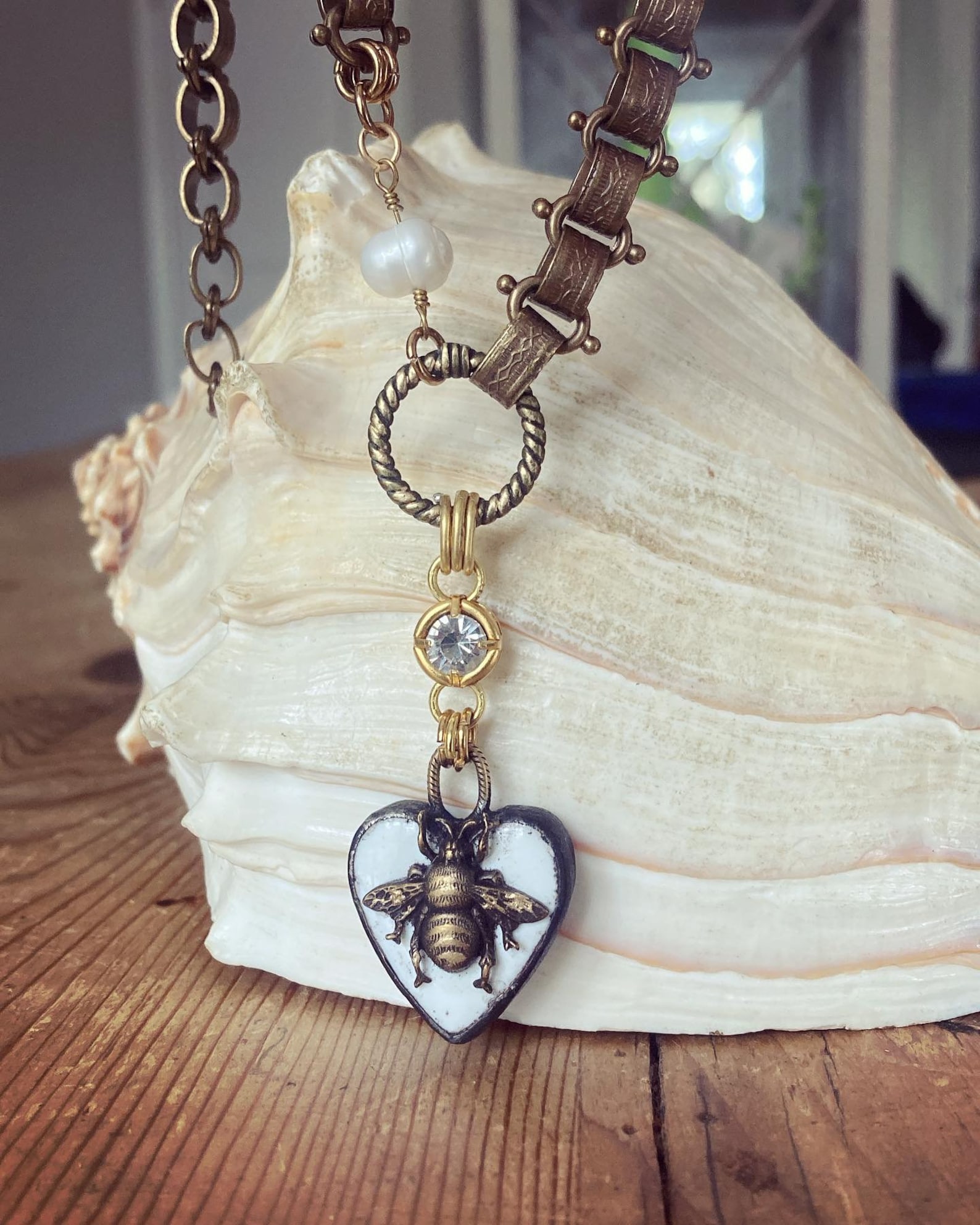 Bee Necklace, Honey Bee Necklace, Bumble Bee Necklace, Victorian Bee ...