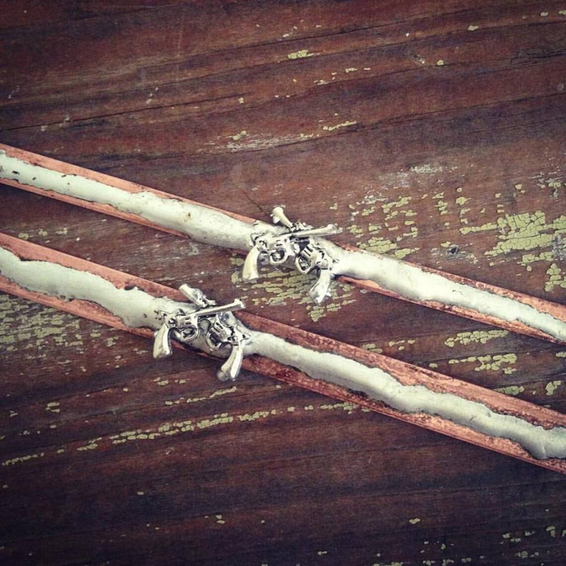 Double Pistol Copper Cuff Bohemian Hippie Cowgirl Gypsy Cuff - Etsy