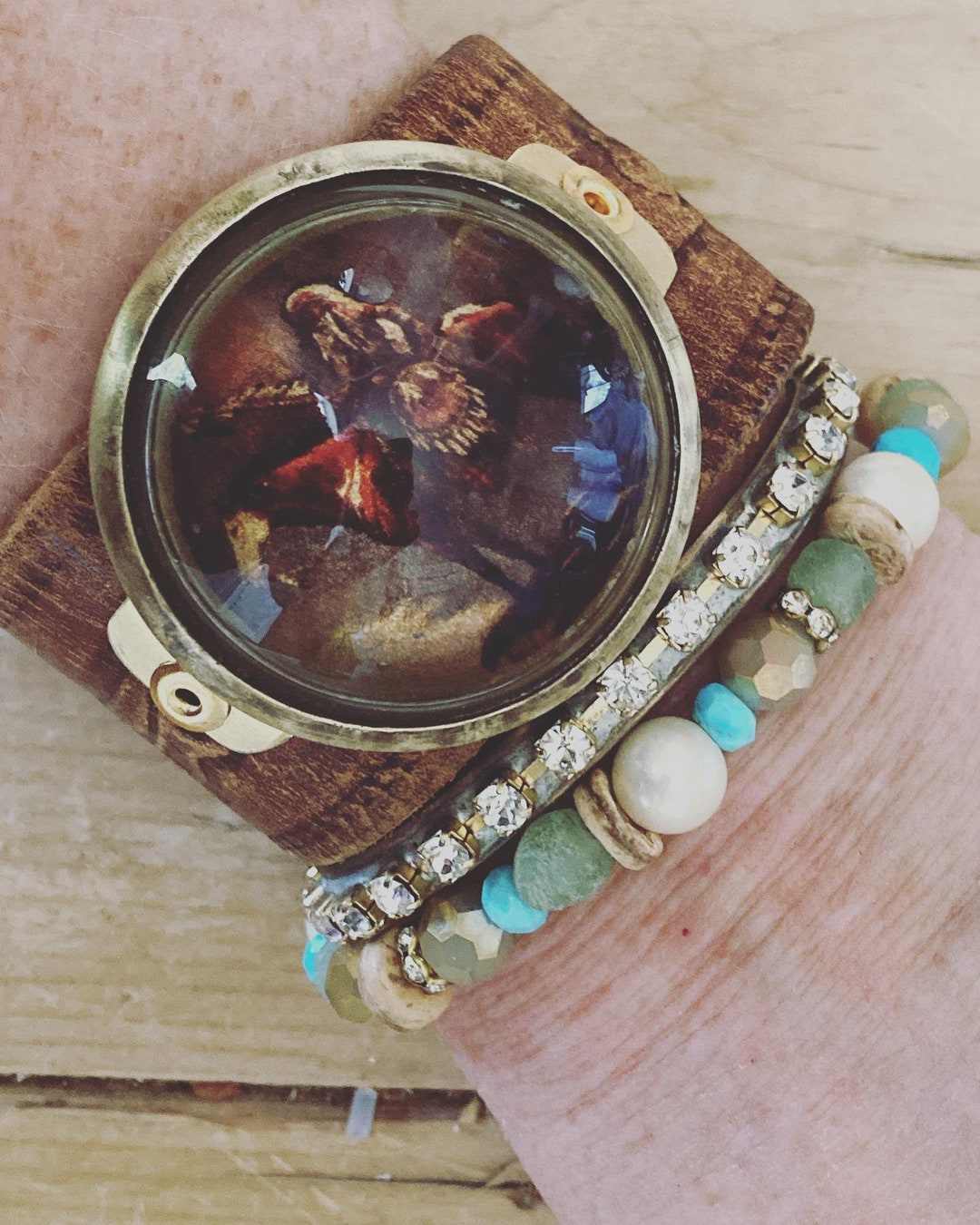 Indian Cuff, Indian Chief Cuff, Native American Leather Cuff, Vintage ...