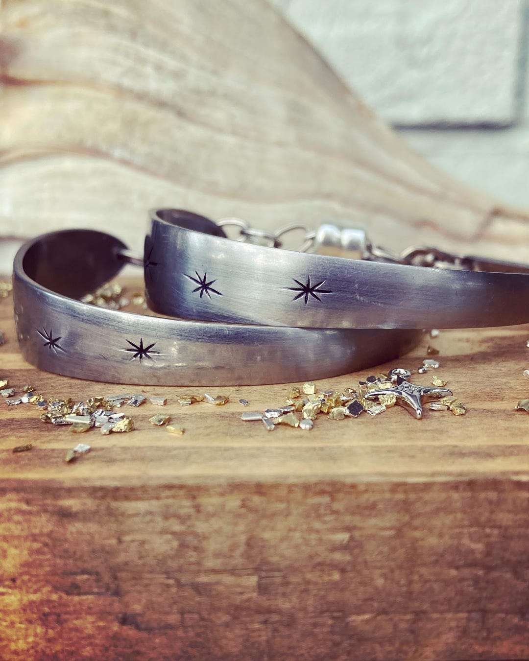 Vintage Spoon Handle Bracelet Cuff, Vintage Star Spoon Handle Bracelet ...