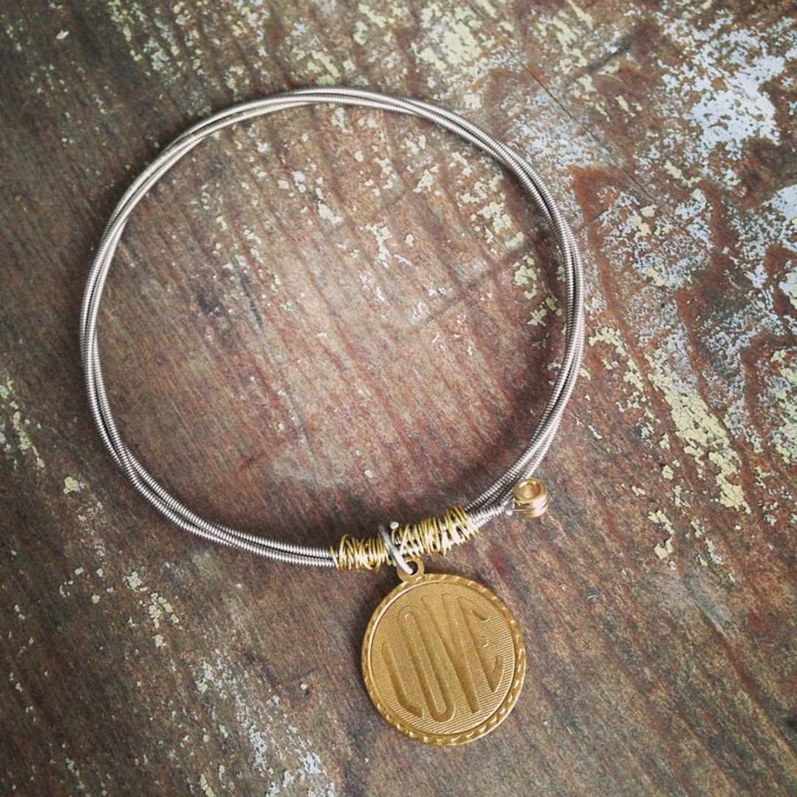 Guitar String Bracelet Guitar String Jewelry Hand Stamped | Etsy