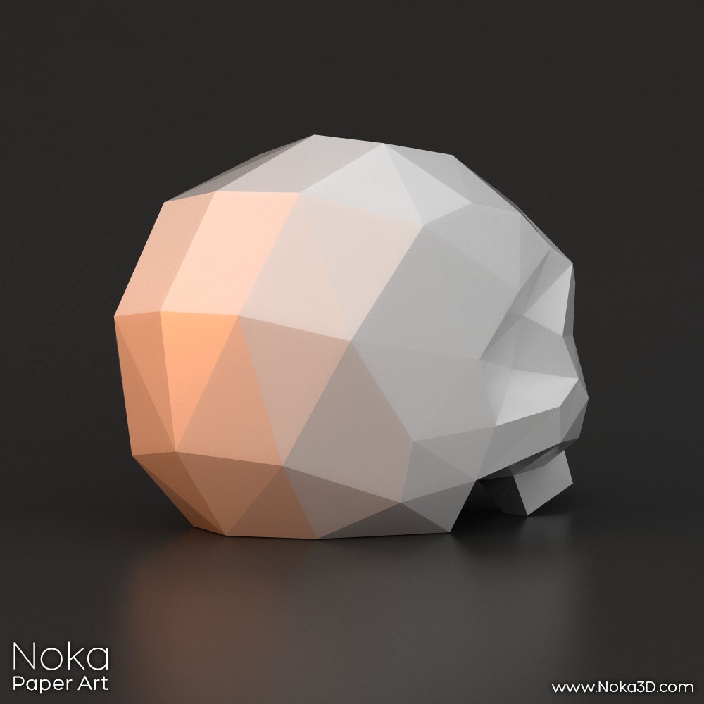 Human Skull - 3D Papercraft Model. Downloadable DIY Template - Etsy