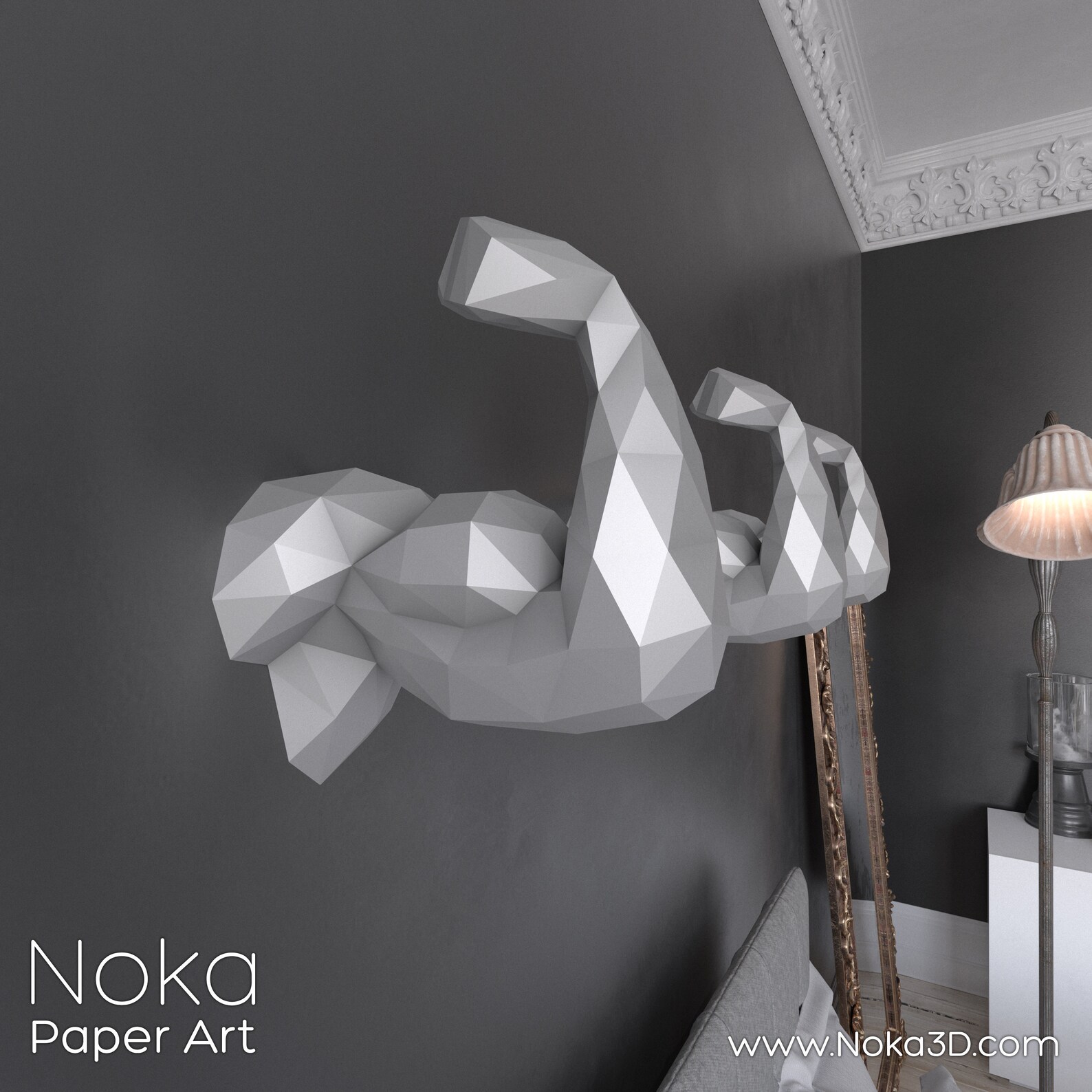 FLEX Muscular Arm Flexing 3D Papercraft Origami Model - Etsy