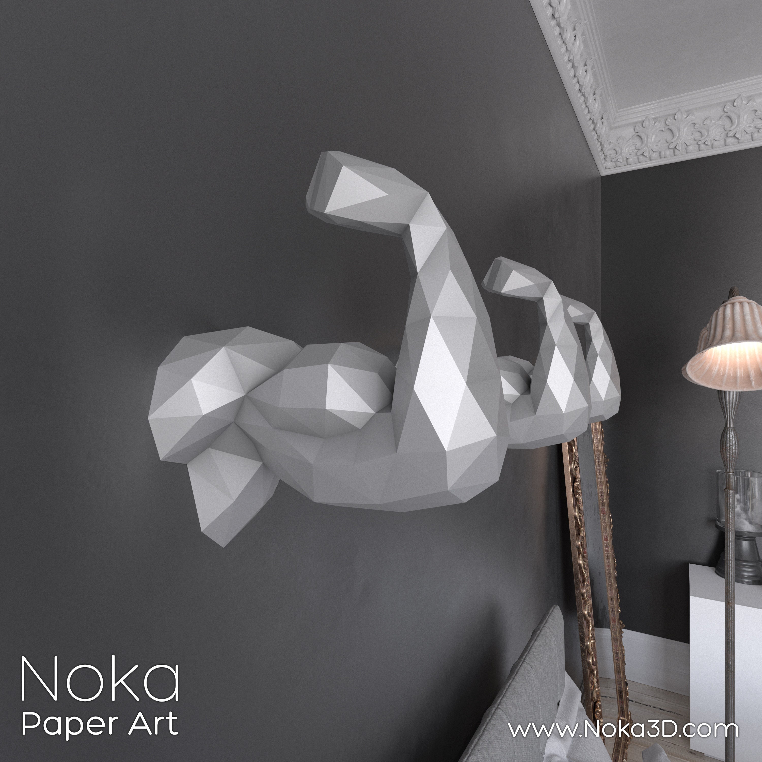 FLEX Muscular Arm Flexing 3D Papercraft Origami Model - Etsy