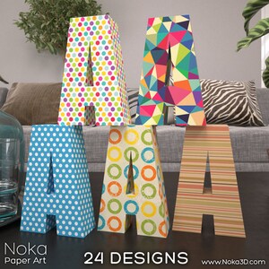 All Letters and Numbers, A-Z, 0-9. Big Letter Decor, 3D DIY Living Room ...