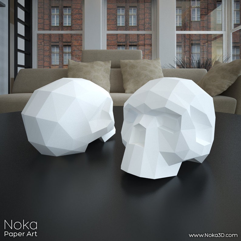 Human Skull 3D papercraft model. Downloadable DIY template | Etsy