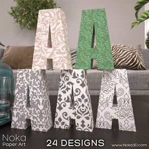 All Letters and Numbers, A-Z, 0-9. Big Letter Decor, 3D DIY Living Room ...