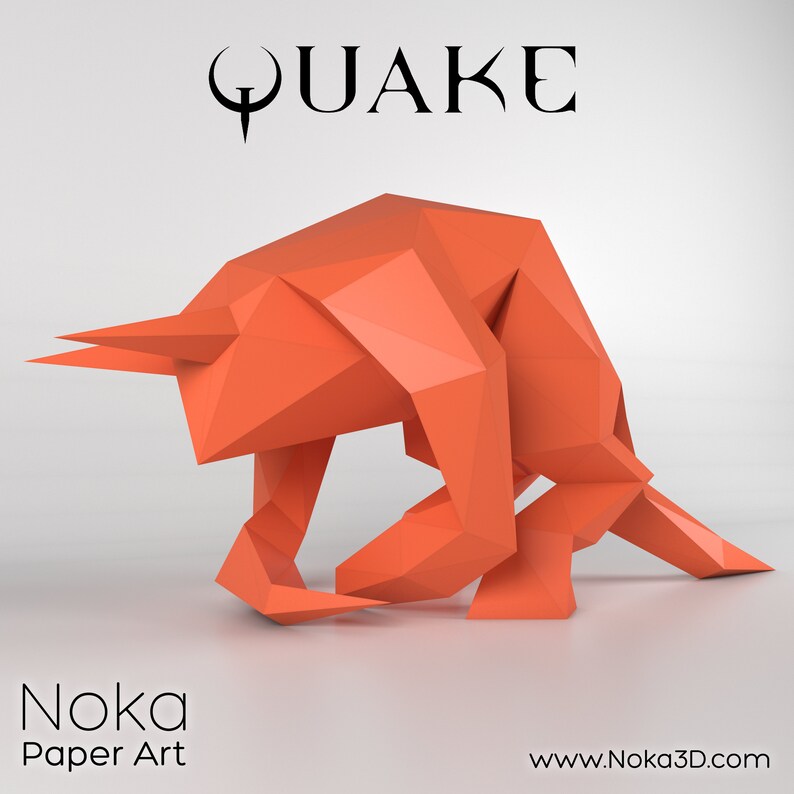 Quake 1 - Shambler and Fiend 3D Papercraft Game Models. Downloadable ...