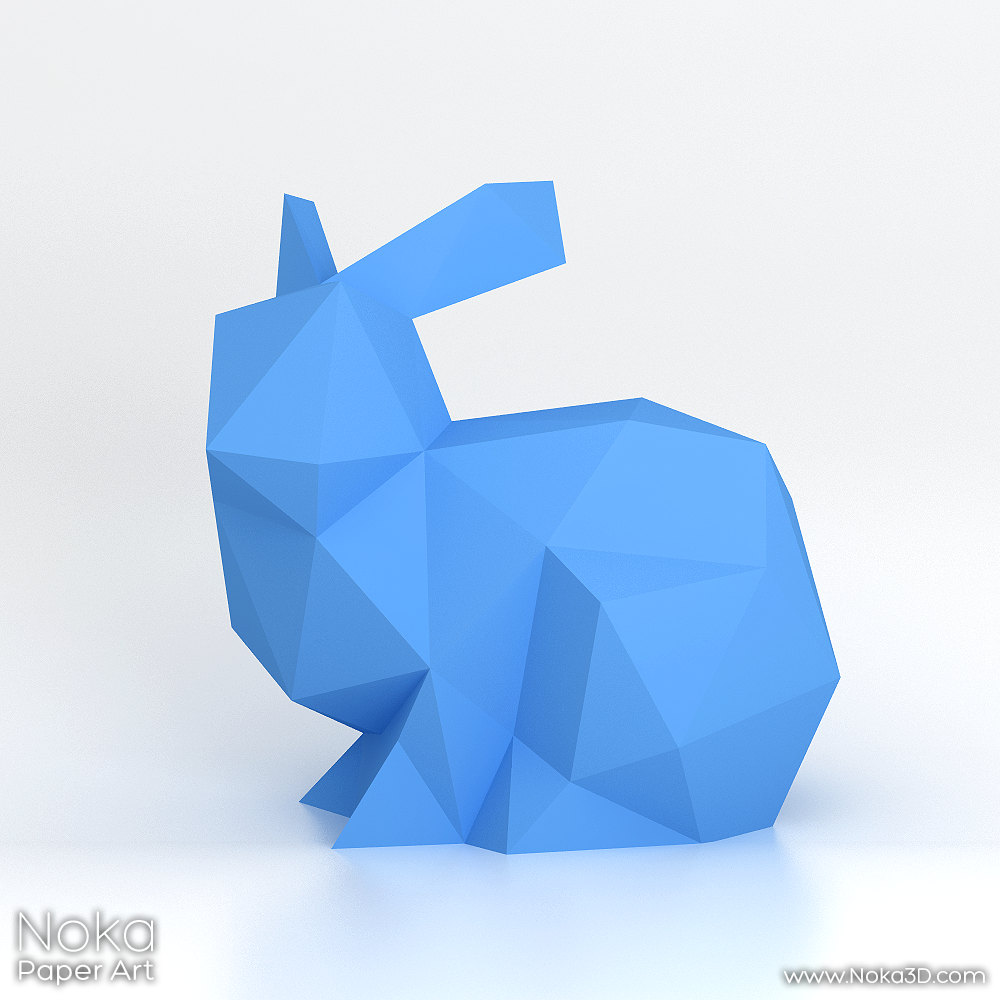 Bunny - 3D Papercraft Model. Downloadable DIY Template - Etsy UK