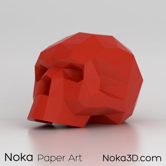 Human Skull 3D Papercraft Model. Downloadable DIY Template | Etsy