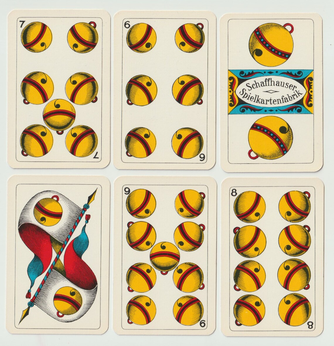 Vintage Swiss JASS Playing Cards Complete Deck Set of 36 & Wrapper J ...