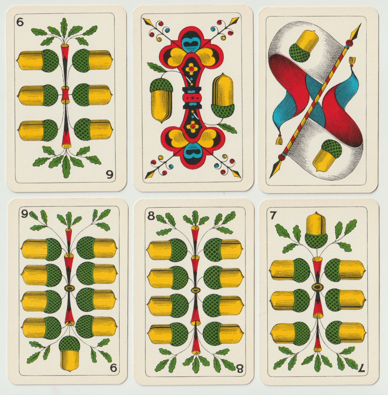 Vintage Swiss JASS Playing Cards Complete Deck Set of 36 & Wrapper J ...