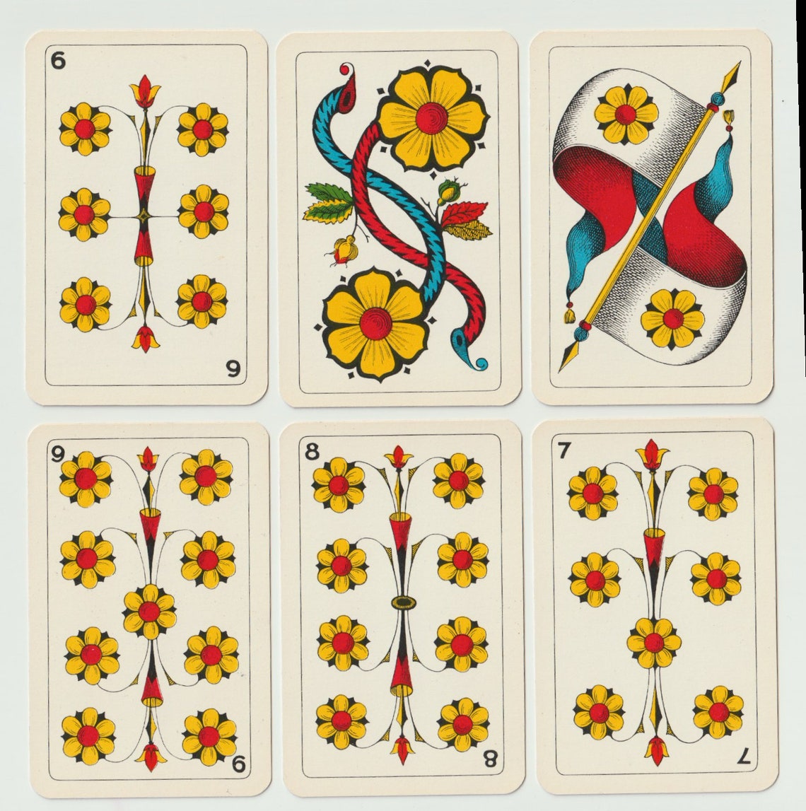Vintage Swiss JASS Playing Cards Complete Deck Set of 36 & Wrapper J ...