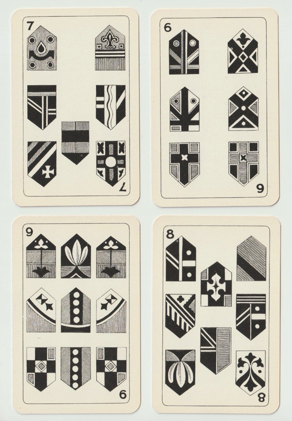 Vintage Swiss JASS Playing Cards Complete Deck Set of 36 & Wrapper J ...