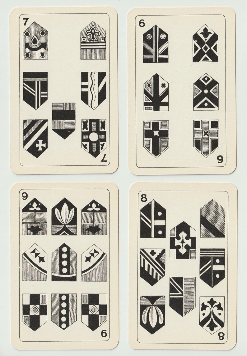 Vintage Swiss JASS Playing Cards Complete Deck Set of 36 & Wrapper J ...