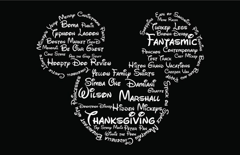 Personalized Typography Graphic Inspired by Animated Characters - Etsy