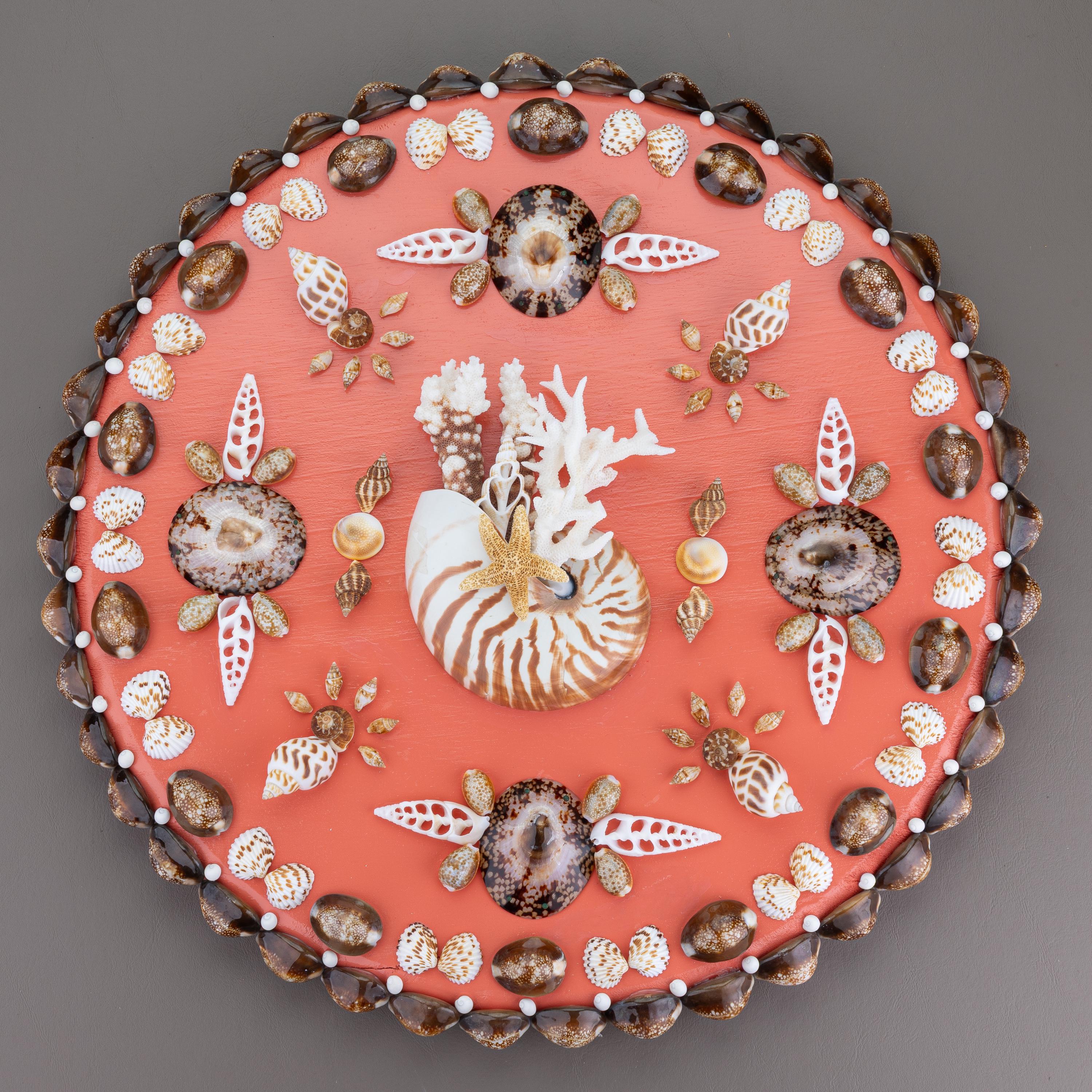 Coral Round Seashell Wall Panel - Etsy