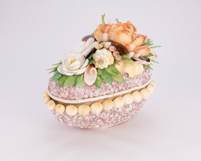 Seashell "spring Flowers" Medium Egg Box - Etsy