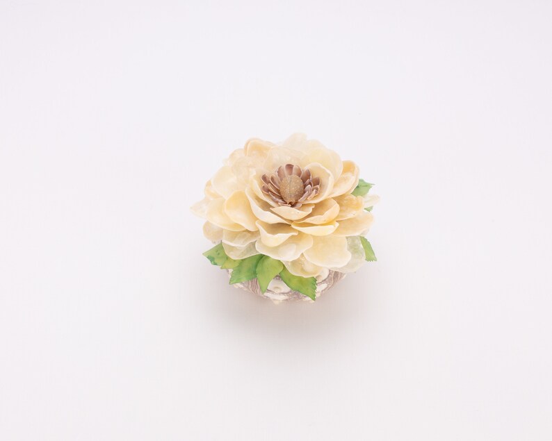 Ivory "rose" Seashell Flower - Etsy