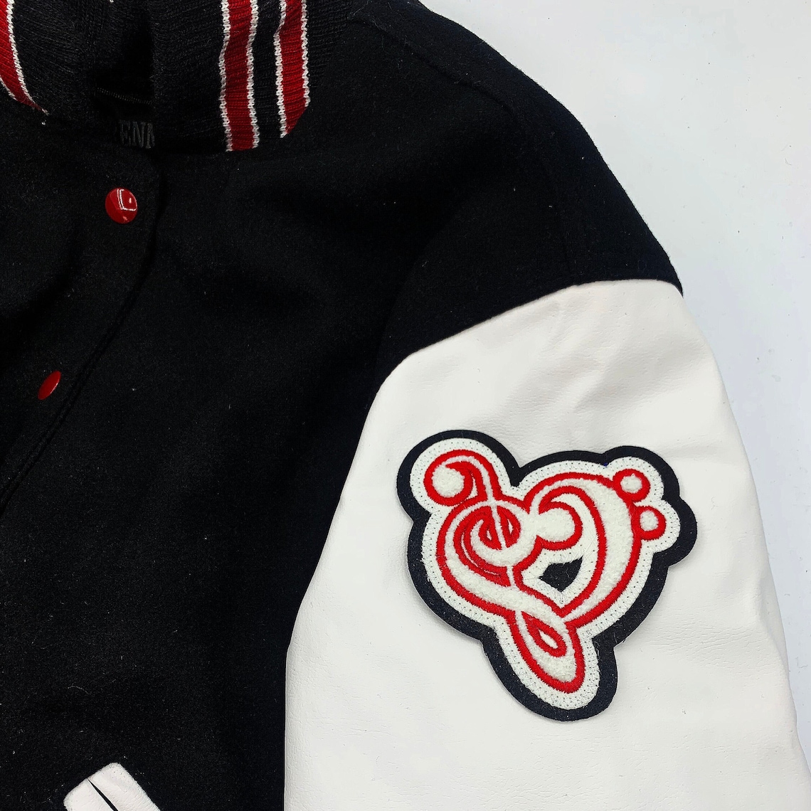 Letterman Jacket Music Note Heart Chenille Patch FREE SHIPPING - Etsy