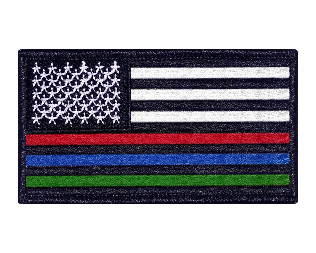 Thin Line Patch (red, Blue, Green) - Etsy