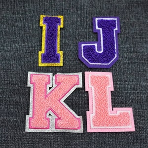 Chenille Letter Patch, 2.75" Iron-on, Glitter, Varsity, DIY ...