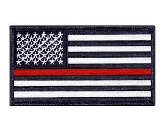 Made in USA Thin Red Line Fire USA Flag Patriotic Stickers 2 Pack EE ...