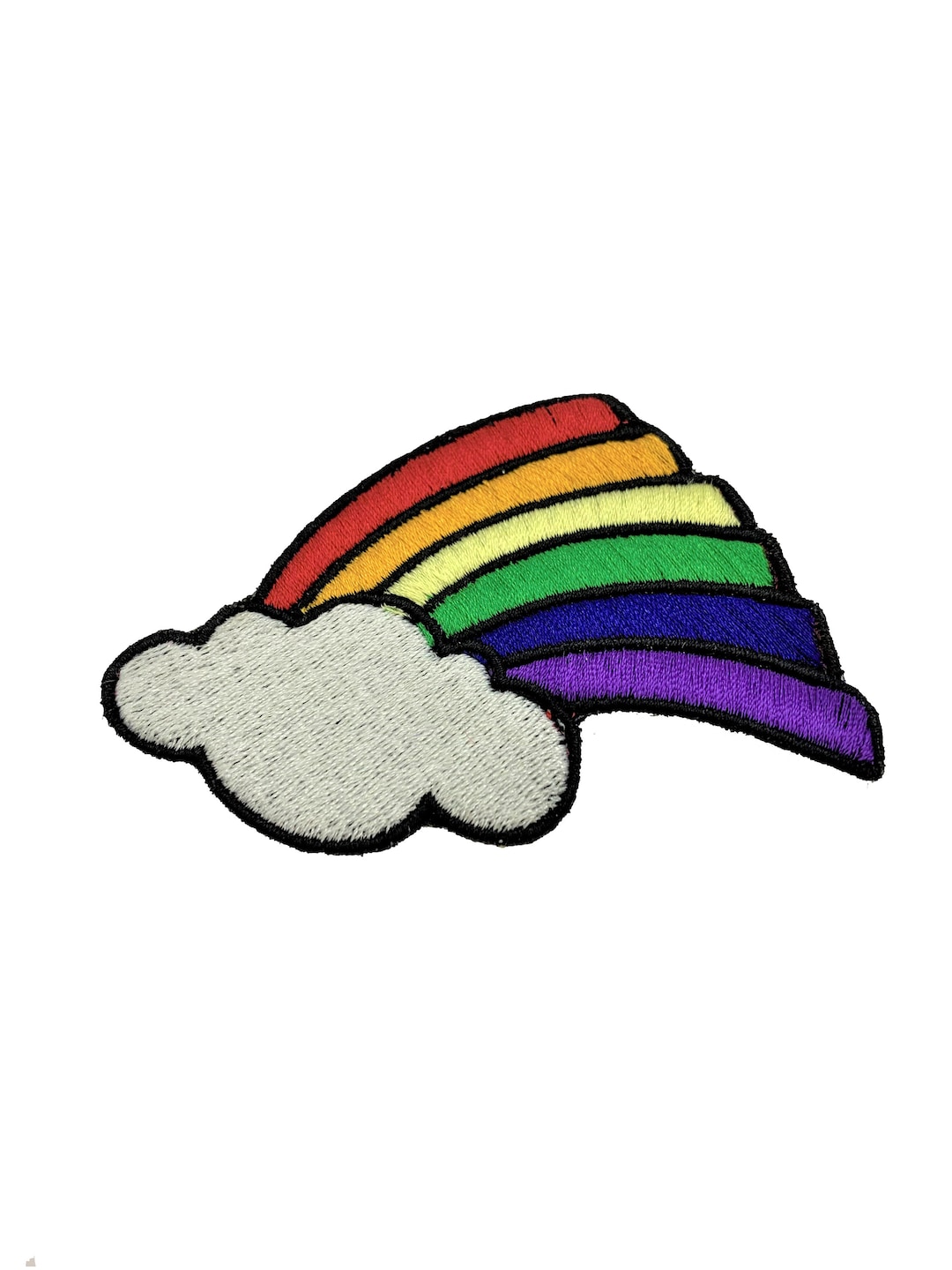 Rainbow Embroidered Patch - Etsy