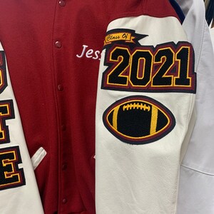 Letterman Jacket Year Chenille Patch AS - Script *please Note the Size ...