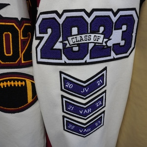 Chevron Chenille Letterman Patch - Etsy