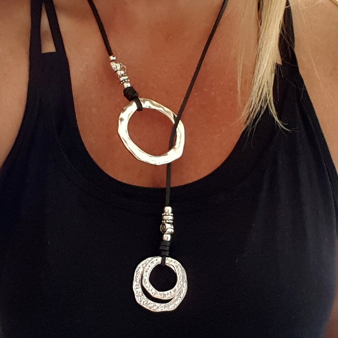 Lariat, Boho, Endless Ring, Eternity Ring, Choker, Y Necklace, Lariat ...