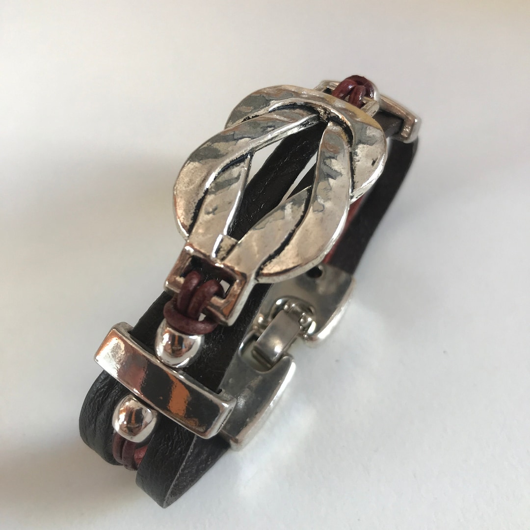 Endless Loop Infinity Leather Bracelet, Women's Leather Bracelet ...