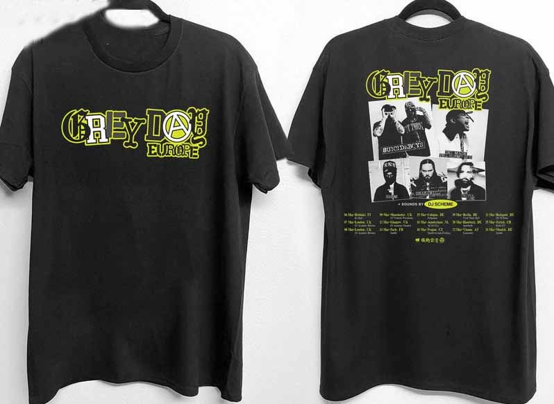 Grey Day Europe Tour 2023 Shirt, Suicideboys Grey Day Shirt, Grey Day ...