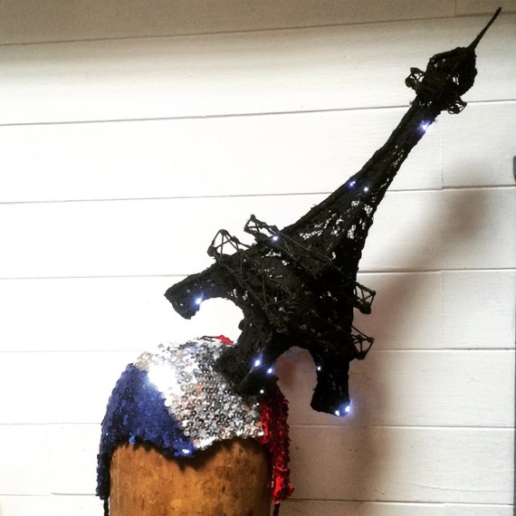 Eiffel Tower Hat with LED Lights and Sequin Base | Etsy