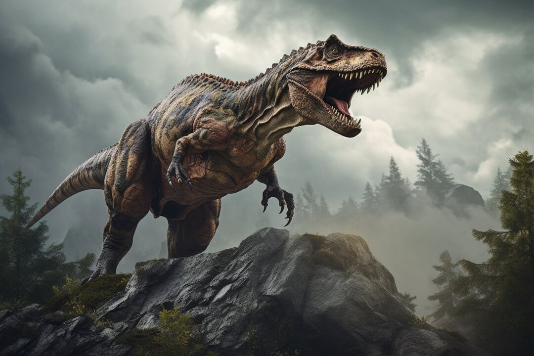 Digital T-rex Background - Etsy