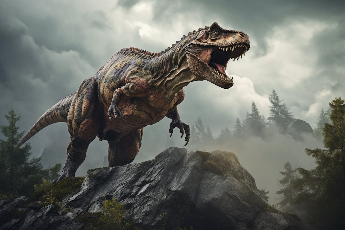Digital T-rex Background - Etsy