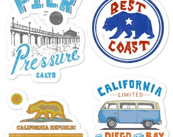 California Bear Sticker Pack Decal Laptop Waterbottle Car | Etsy