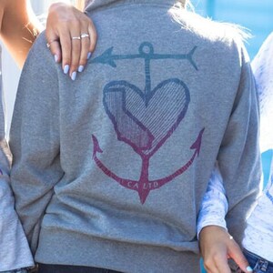 California Heart Anchor Aquatic Maritime Arrow Sails Sailor Women's ...
