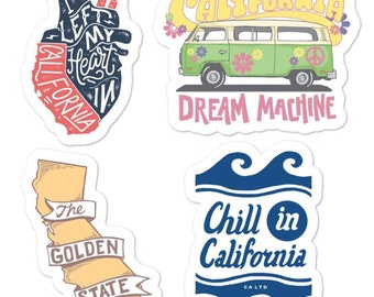 California Bear Sticker Pack Decal Laptop Waterbottle Car | Etsy