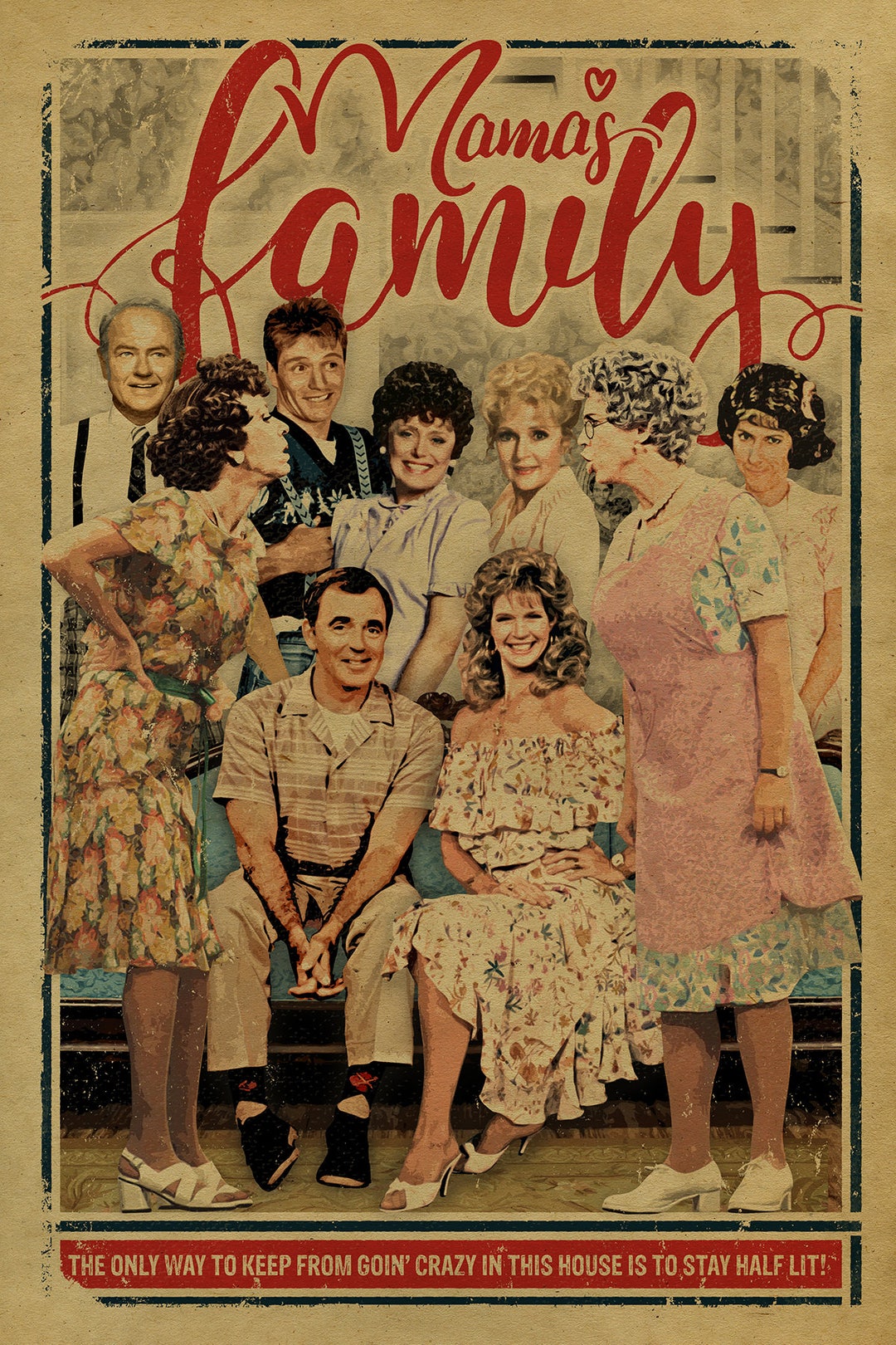 Mama's Family. 12x18. Kraft Paper. Carol Burnett Show. Vicki Lawrence ...