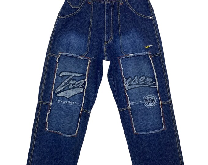 Transer Jeans Size 29 W29xl30.5 Transer Loose Patchwork Denim Jeans ...