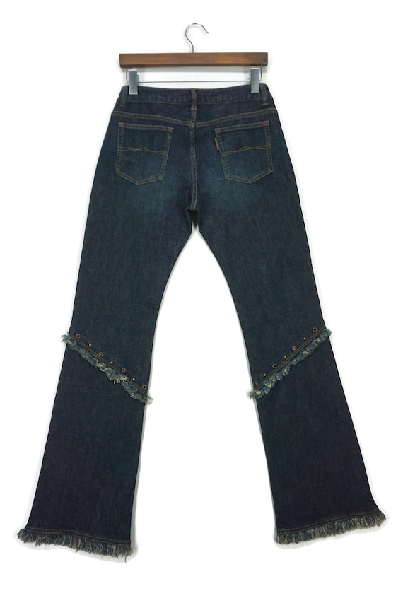 ELLE Jeans Size 38 W30xl33 Elle Planete Stud Bootcut Denim ELLE Jeans Size 38 W30xl33 Elle Planete Stud Bootcut Denim