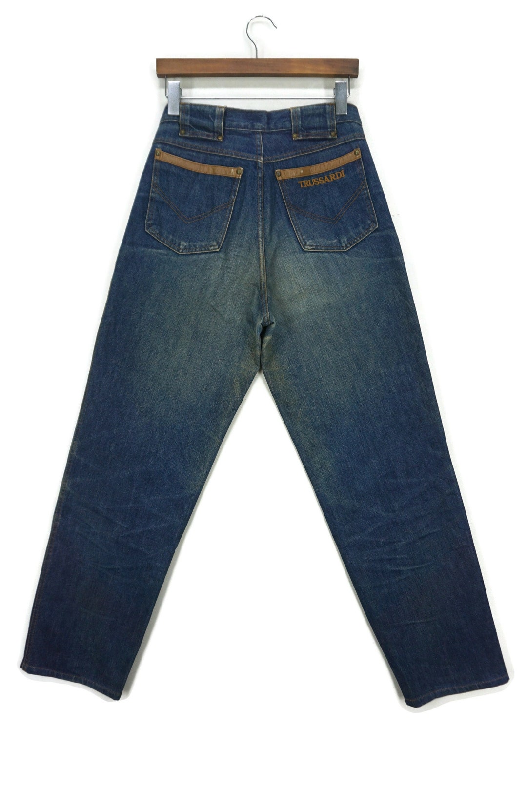 Trussardi Vintage Embroidered Logo High Rise High Waisted - Etsy