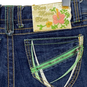 Blue Moon Low Rise Skinny Jeans, Floral Embroidery, Size 27 - Etsy
